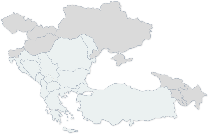 Southern Europe Blank Map